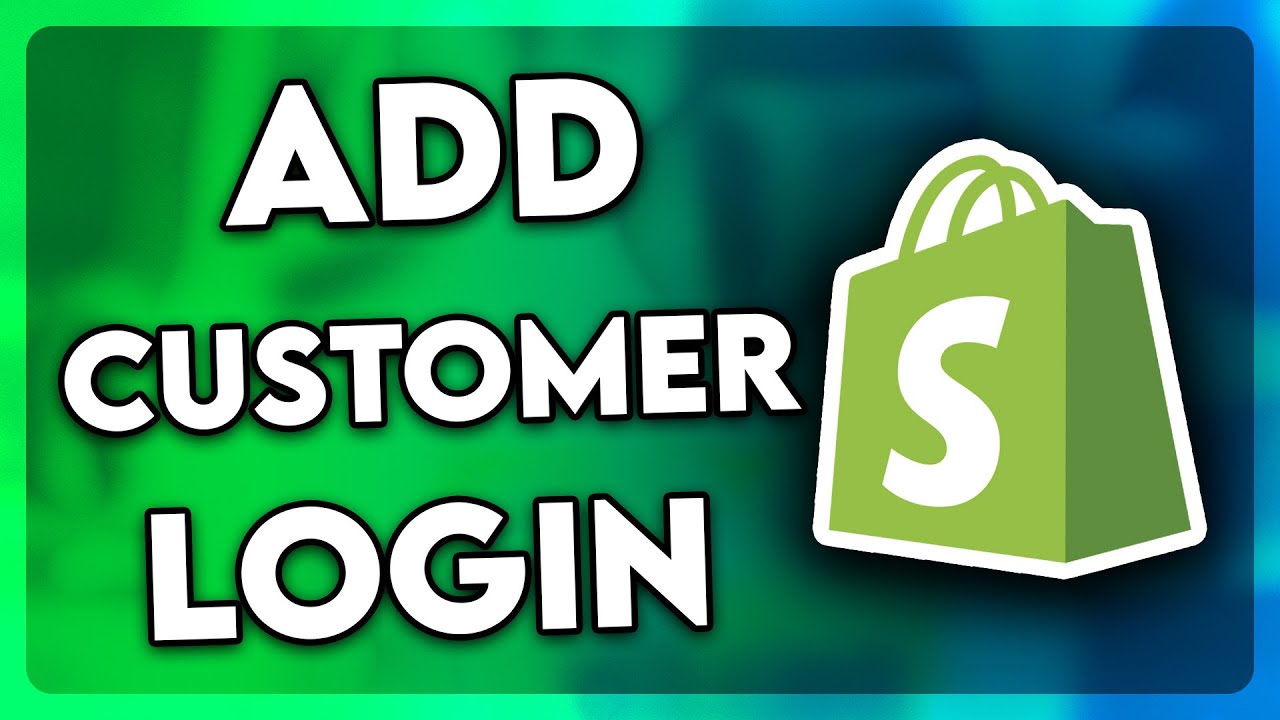 How to Add Customer Login in Shopify (2025) - YouTube