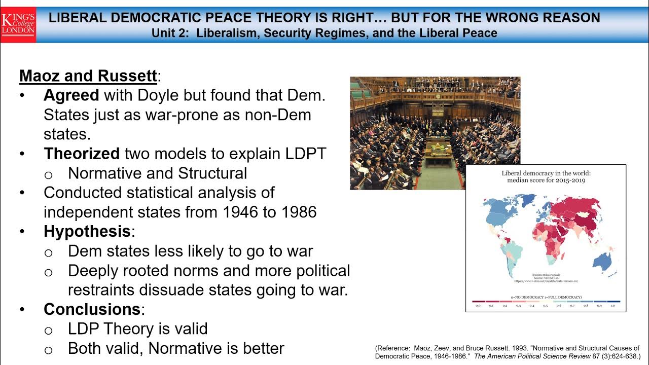 Liberal Democratic Peace Theory Why It Is Right But For The Wrong