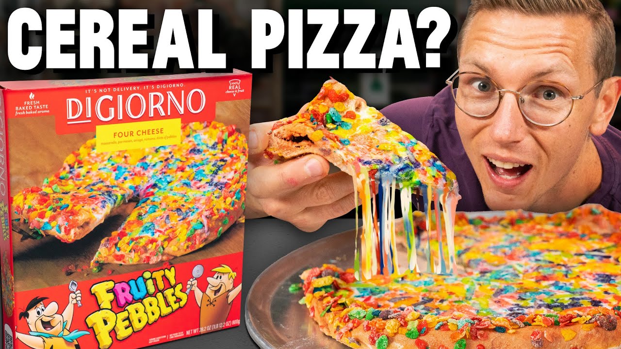 We Made Fruity Pebbles Pizza And It Is INCREDIBLE - YouTube