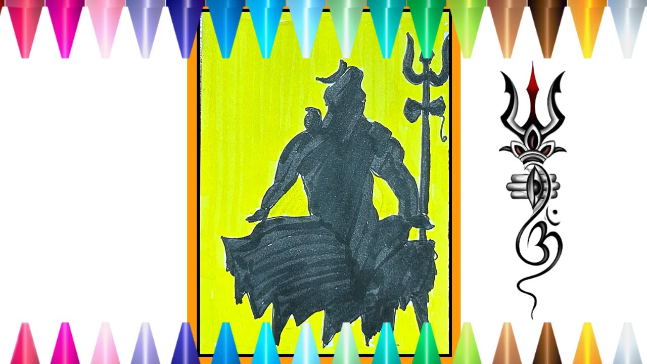Easy Mahadev drawing - YouTube