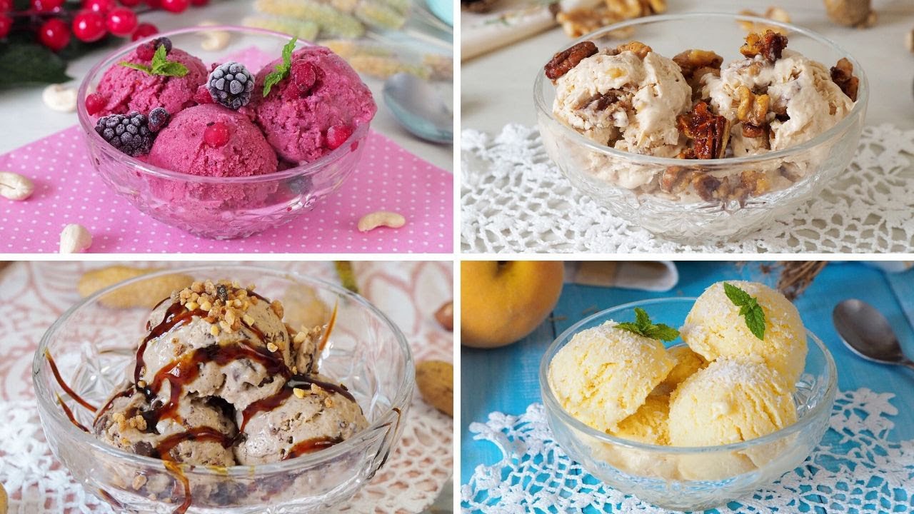 4 HELADOS SALUDABLES para el Verano, nutritivos y muy fáciles - YouTube