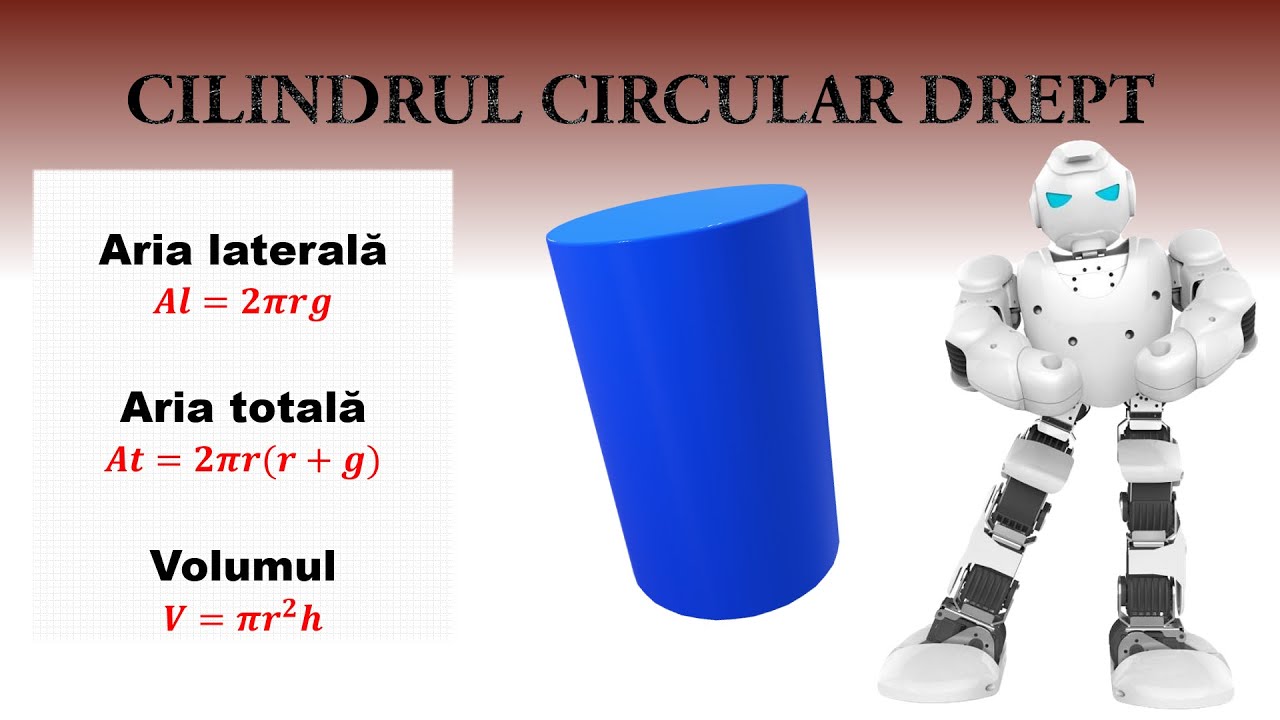 Arii și volume. Cilindrul circular drept - YouTube
