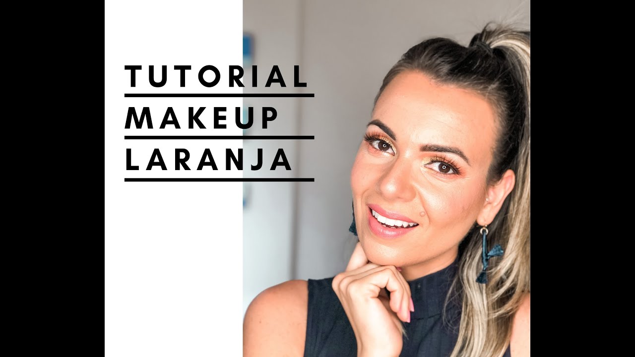 Tutorial maquiagem com sombra laranja - YouTube
