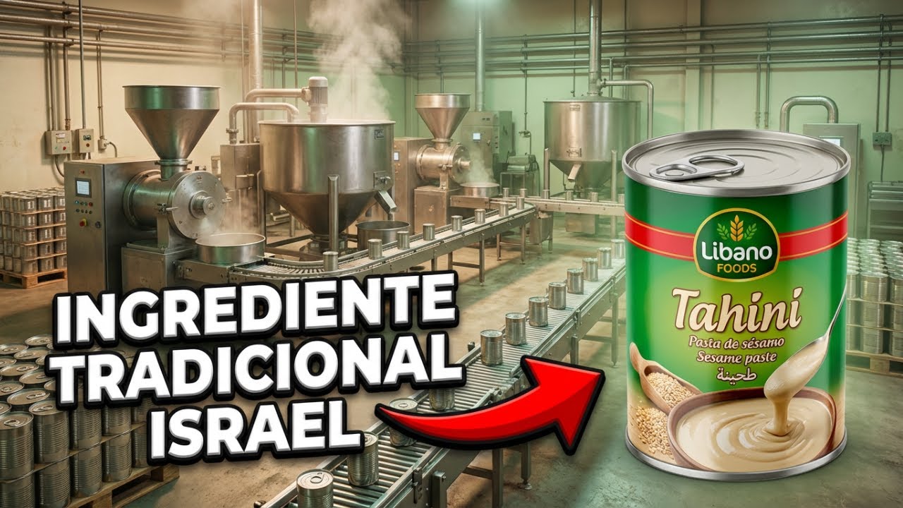 ASÍ se FABRICA el TAHINI LIBANO en ISRAEL: De SÉSAMO a Pasta Cremosa ...