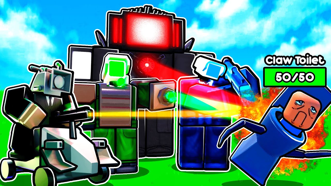 Using ONLY Lasers In TOILET TOWER DEFENSE - YouTube