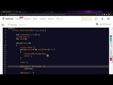 71. Simplify Path | Leetcode | Hindi | C++ - YouTube