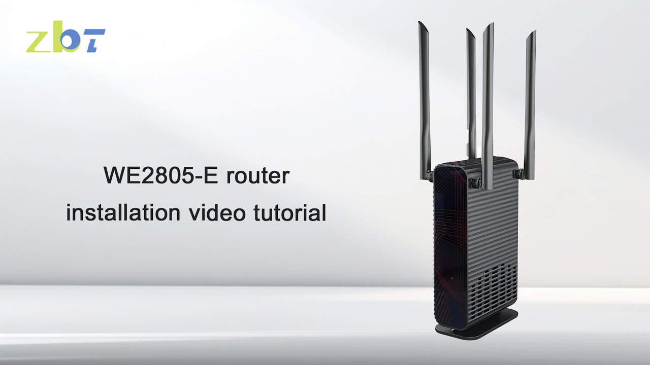 WE2805-E router installation video tutorial - YouTube