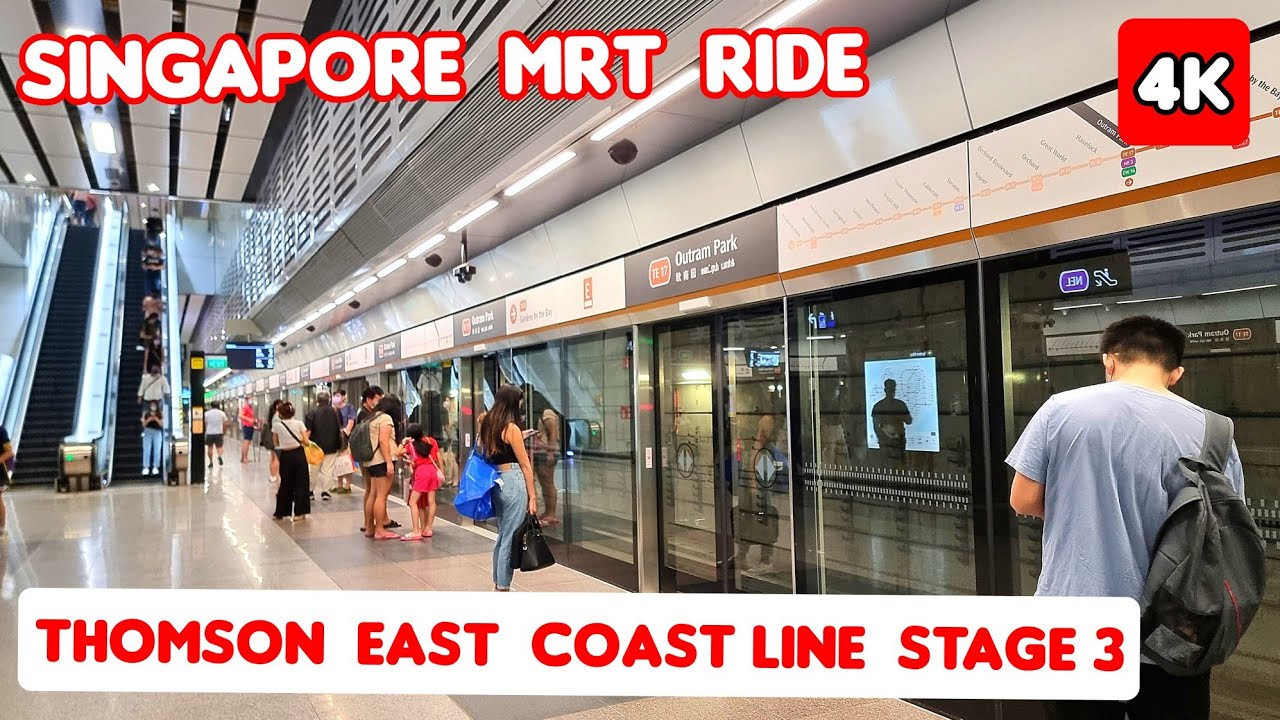 Singapore MRT Ride | Thomson East Coast Line Stage 3 | Outram Park MRT to Gardens by the Bay MRT ...