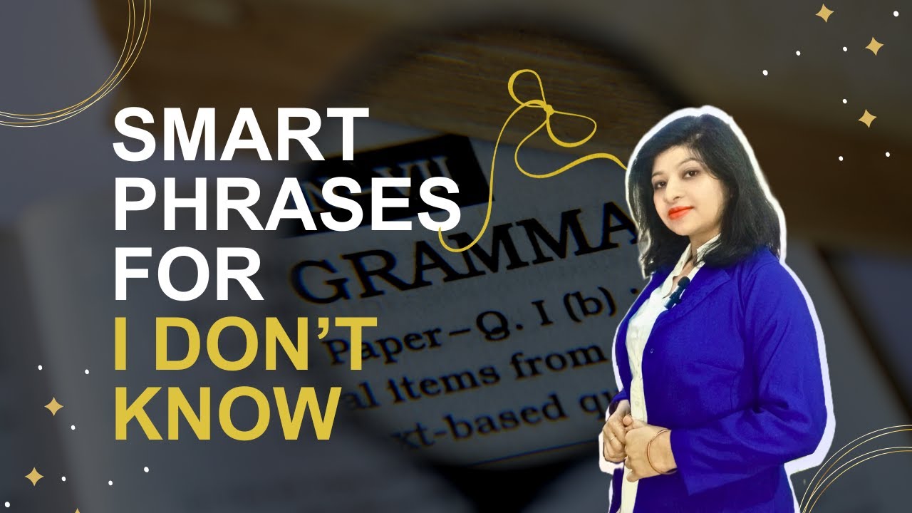 Stop Saying “I Don’t Know” – Try These Cool Alternatives! 🤔 - YouTube