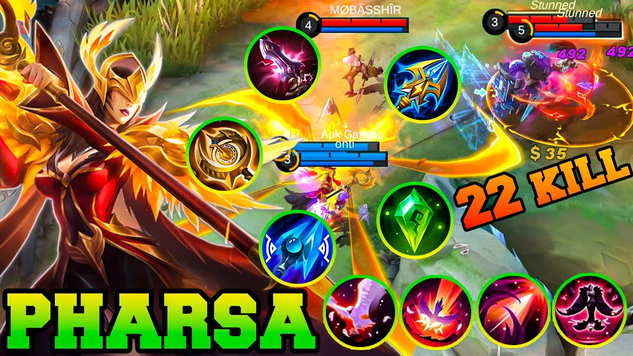 Pharsa One Man Army With 22 Kills !! Pharsa Mobile Legends Best Build ...