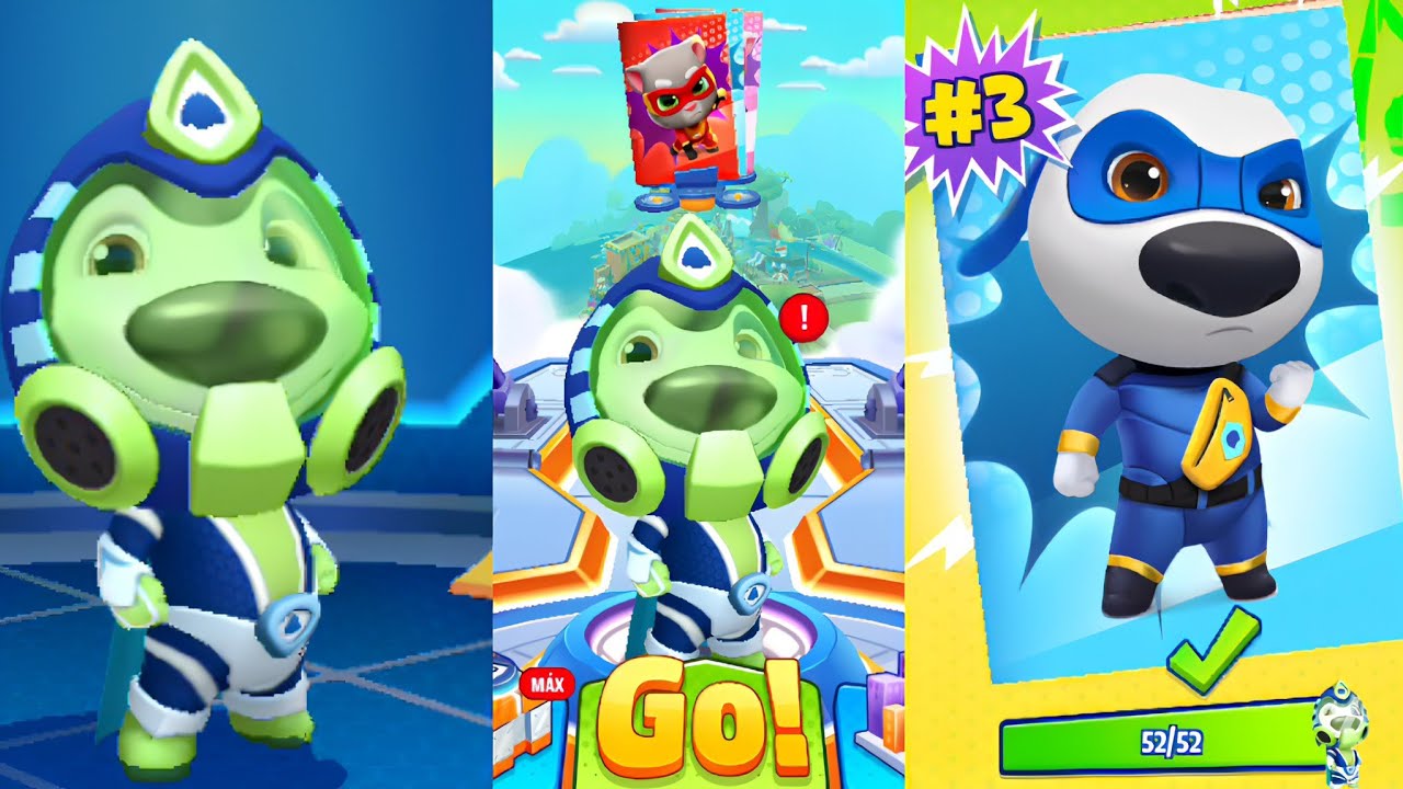 Talking Tom Hero Dash Stickers Album Complete Super Hank New outfit ...