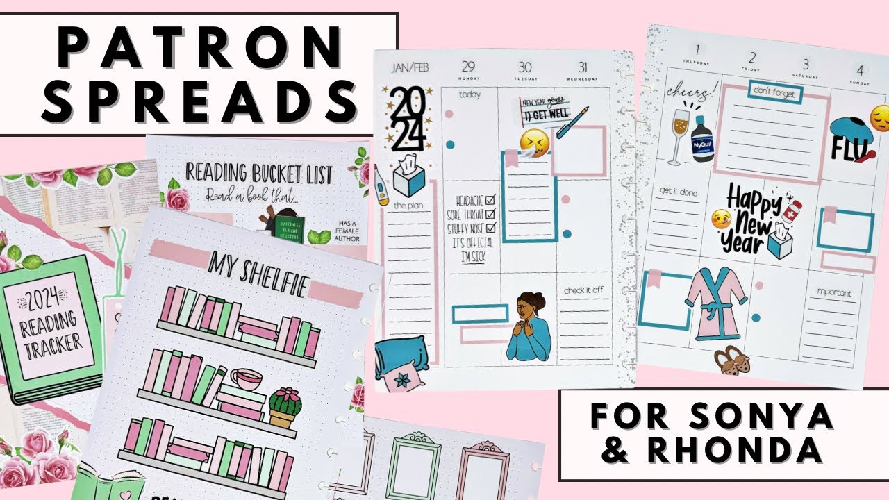 PLAN WITH ME | PATRON SPREADS FOR SONYA & RHONDA | THE HAPPY PLANNER ...
