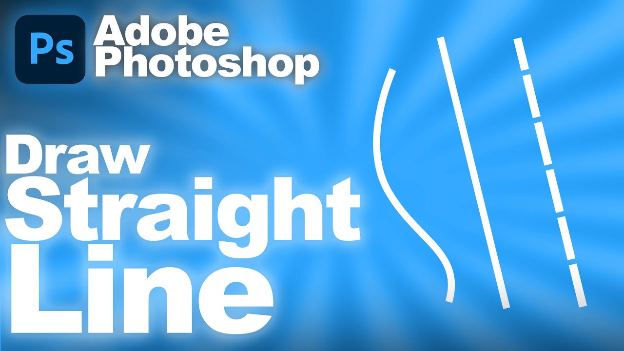 How to Draw a Straight Line in Photoshop - YouTube