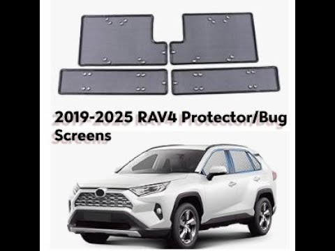 2019-2025 Rav4 Bug or Rock Protector Front Grill Screens - YouTube