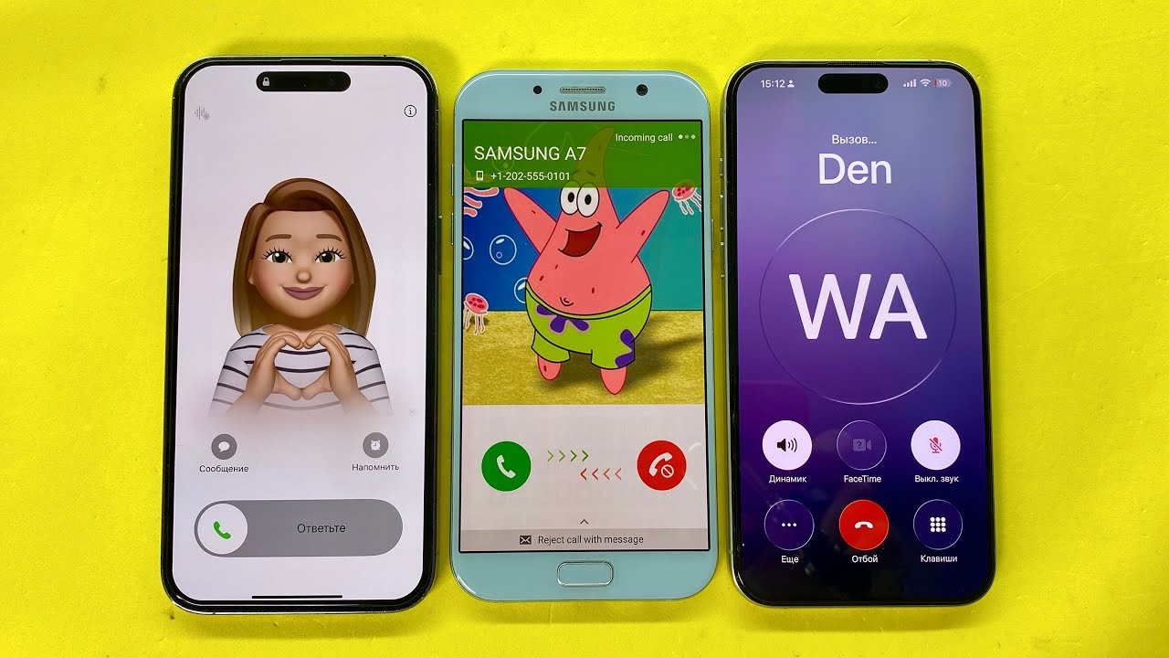 Incoming Call Fake vs FaceTime IPhone 15PM/ 14PM 512gb vs Samsung A7 ...