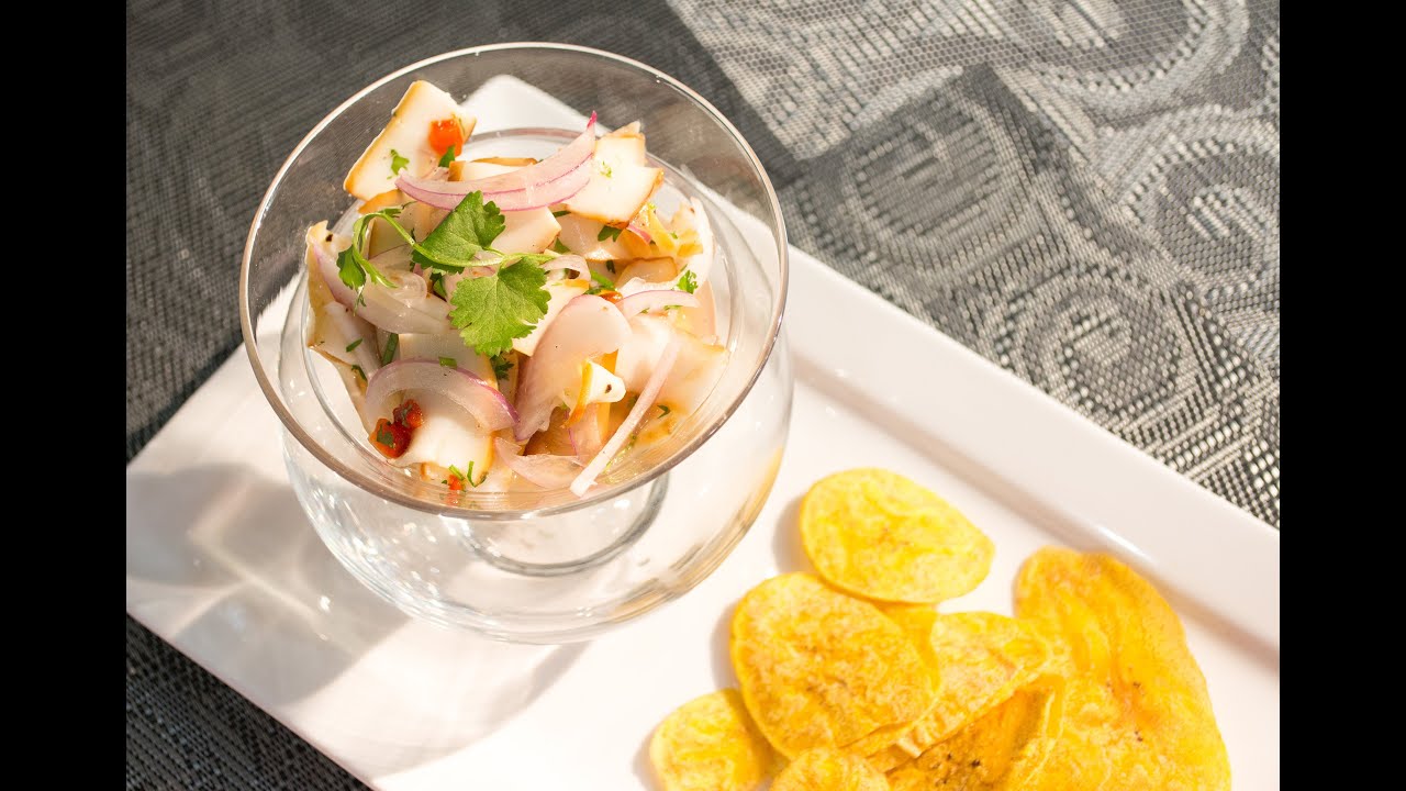 Receta. Ceviche de calamar ahumado - YouTube