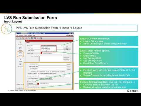 45 PVS LVS Run Form Setup Layout and Schematic Input - YouTube
