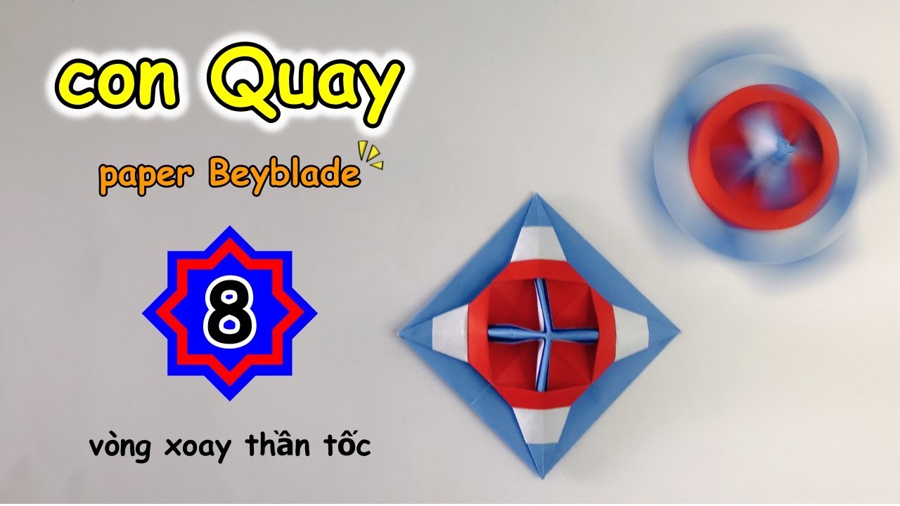 Paper Beyblade💠Cách gấp con Quay bằng giấy🎇Vòng xoáy thần tốc Origami ...