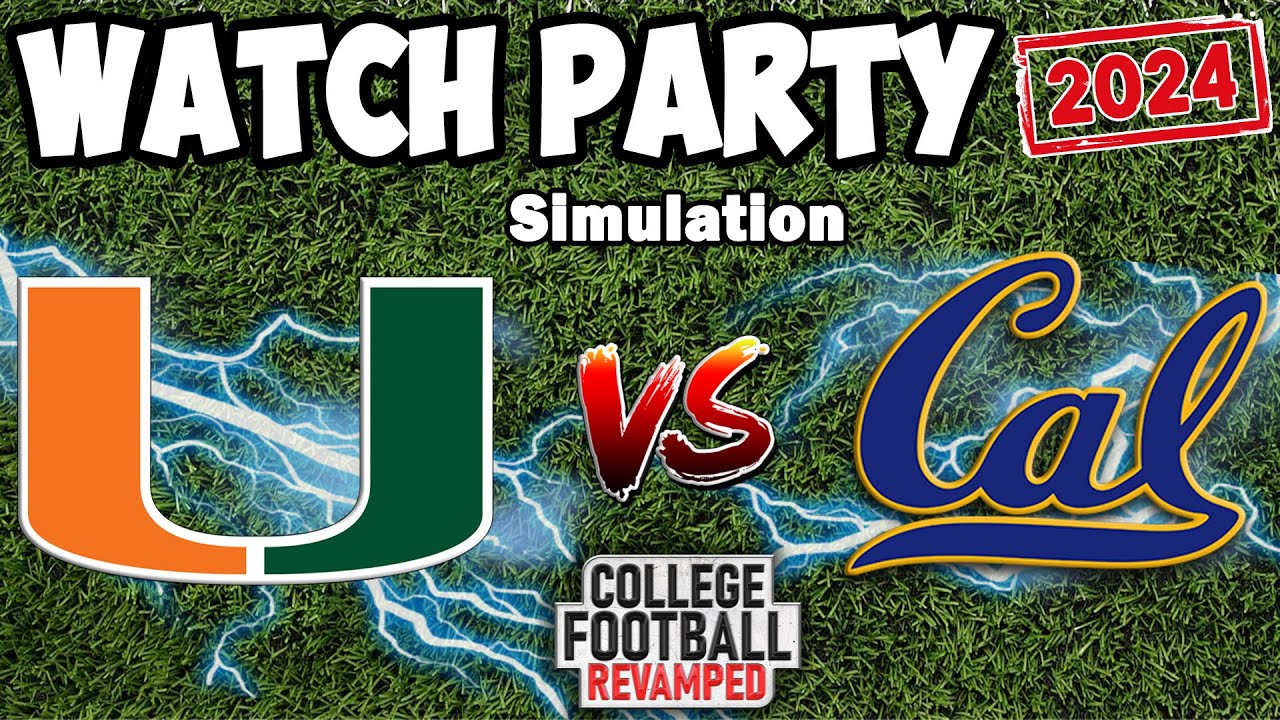 Miami Hurricanes vs California Golden Bears LIVE Simulation | 2024 ...