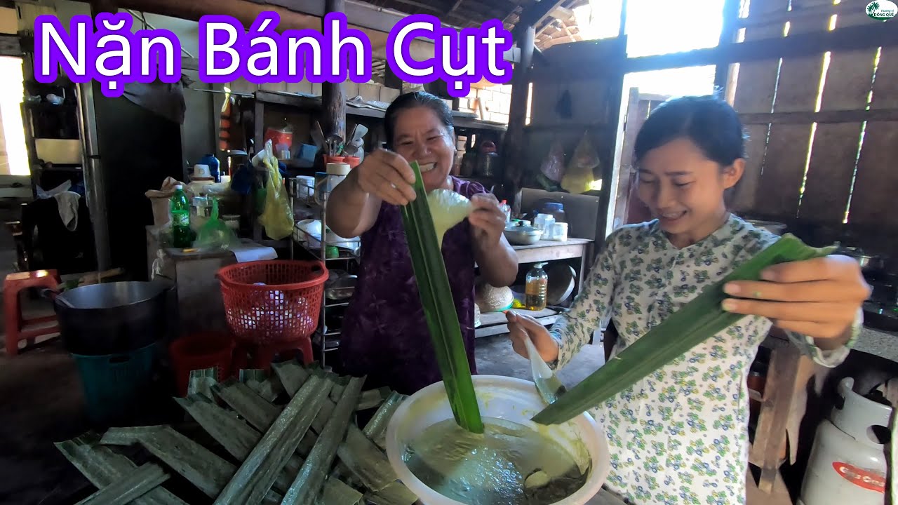 Dì Hai Đỗ Bánh Cụt| Steamed nipa palm leaves rice cakes - YouTube