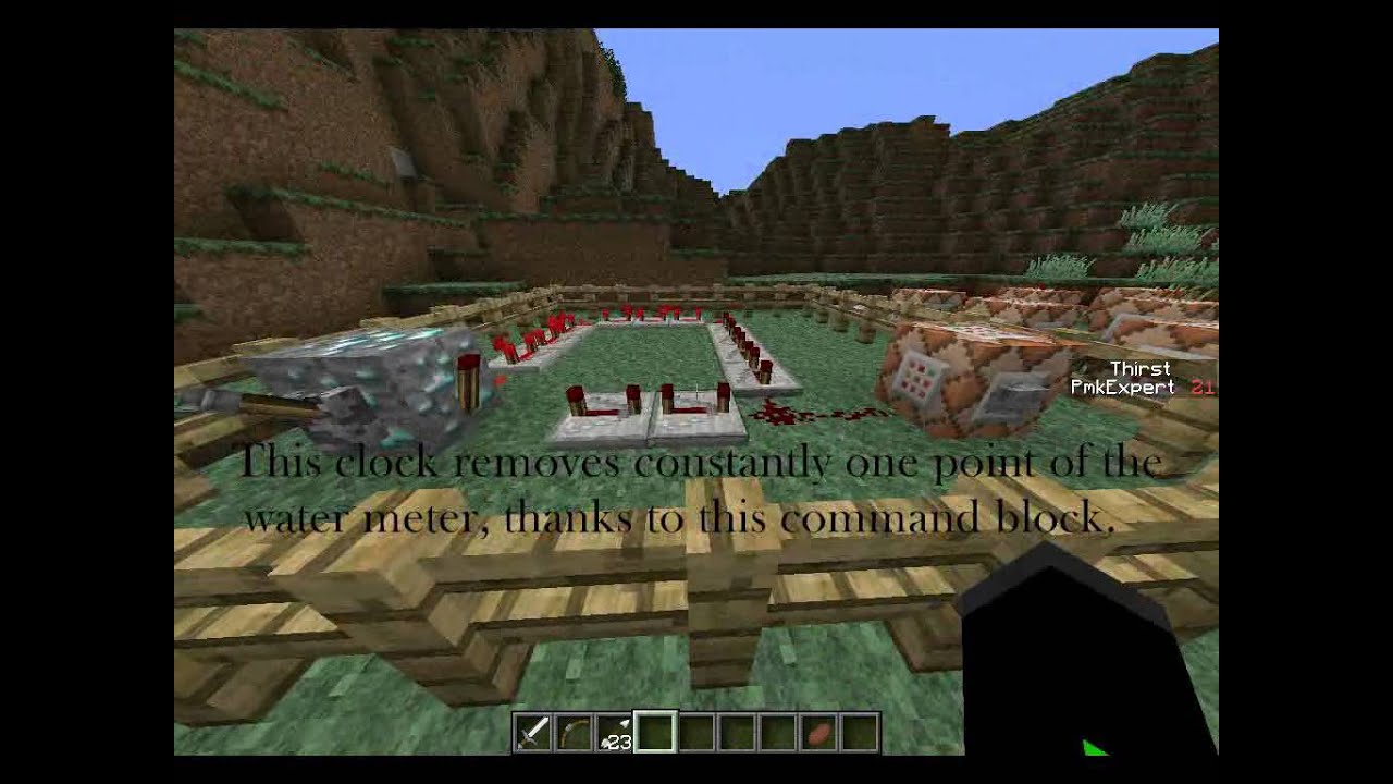 Thirst - Water meter in Minecraft - YouTube