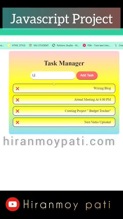 Java script project Task Manager #coding #codecademy #code #learntocode #trick #coding101 # ...