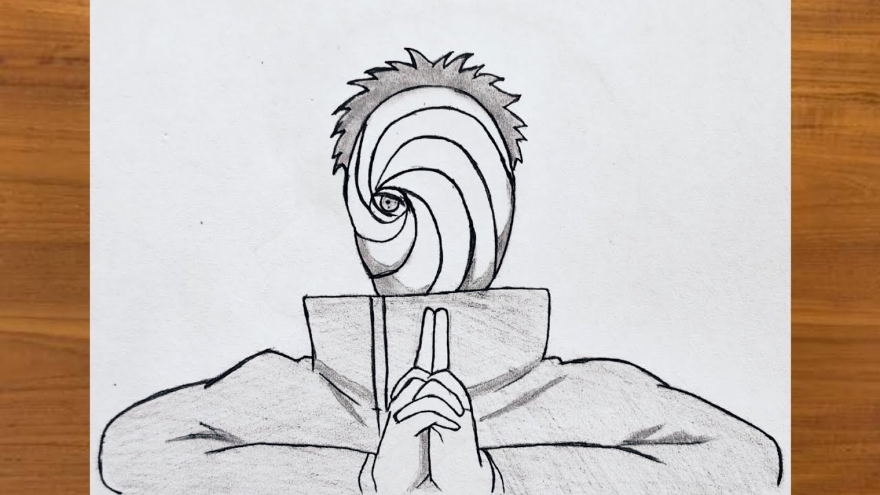 How to draw Obito Uchiha Step by Step | Naruto drawing Easy for ...