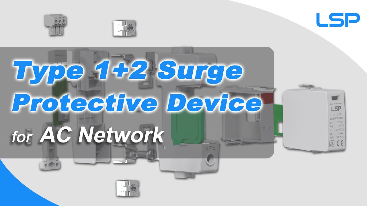 Class B+C Type 1+2 AC Surge Protective Device SPD FLP7-275/1S - YouTube