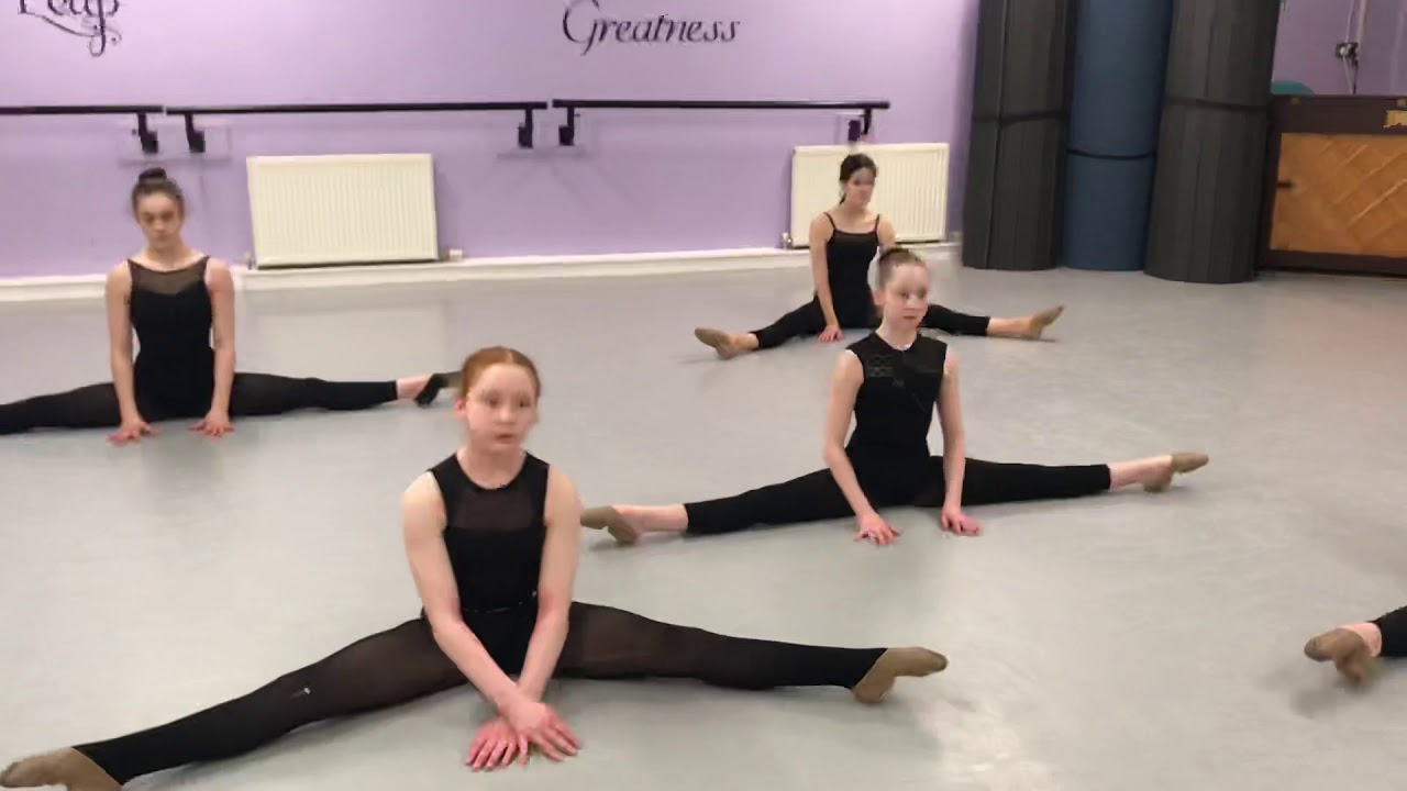 Stretches in straddle - YouTube