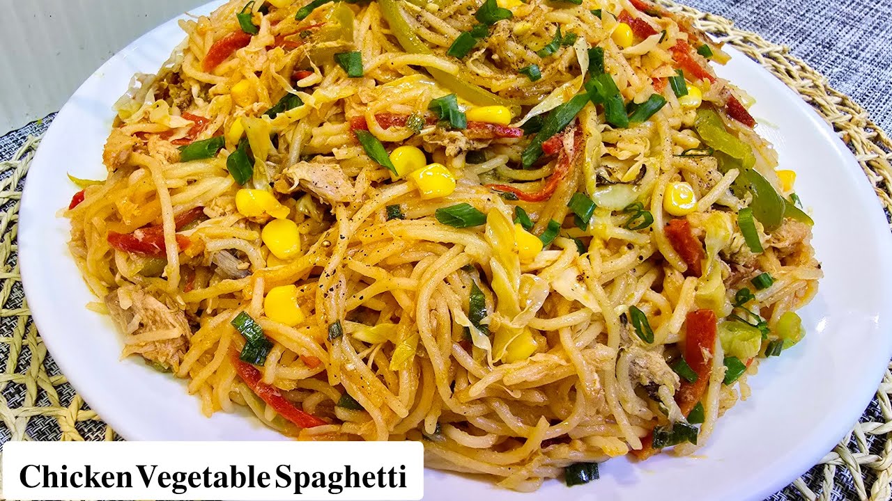 How to Make THE BEST Chicken Spaghetti | Chicken Vegetable Spaghetti ...