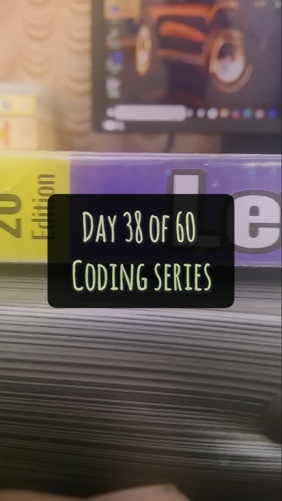 Day 38 of 60 coding series Functions begins! minivlog89 #dailyvlog #motivation #skills #study # ...