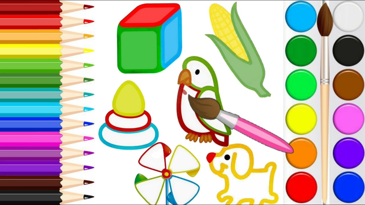 Drawing for kids | coloring pages for kids with Happy brain kids ...