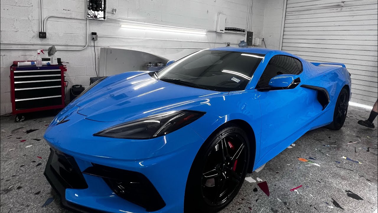 New wrap reveal on the c8 corvette 🔥 - YouTube