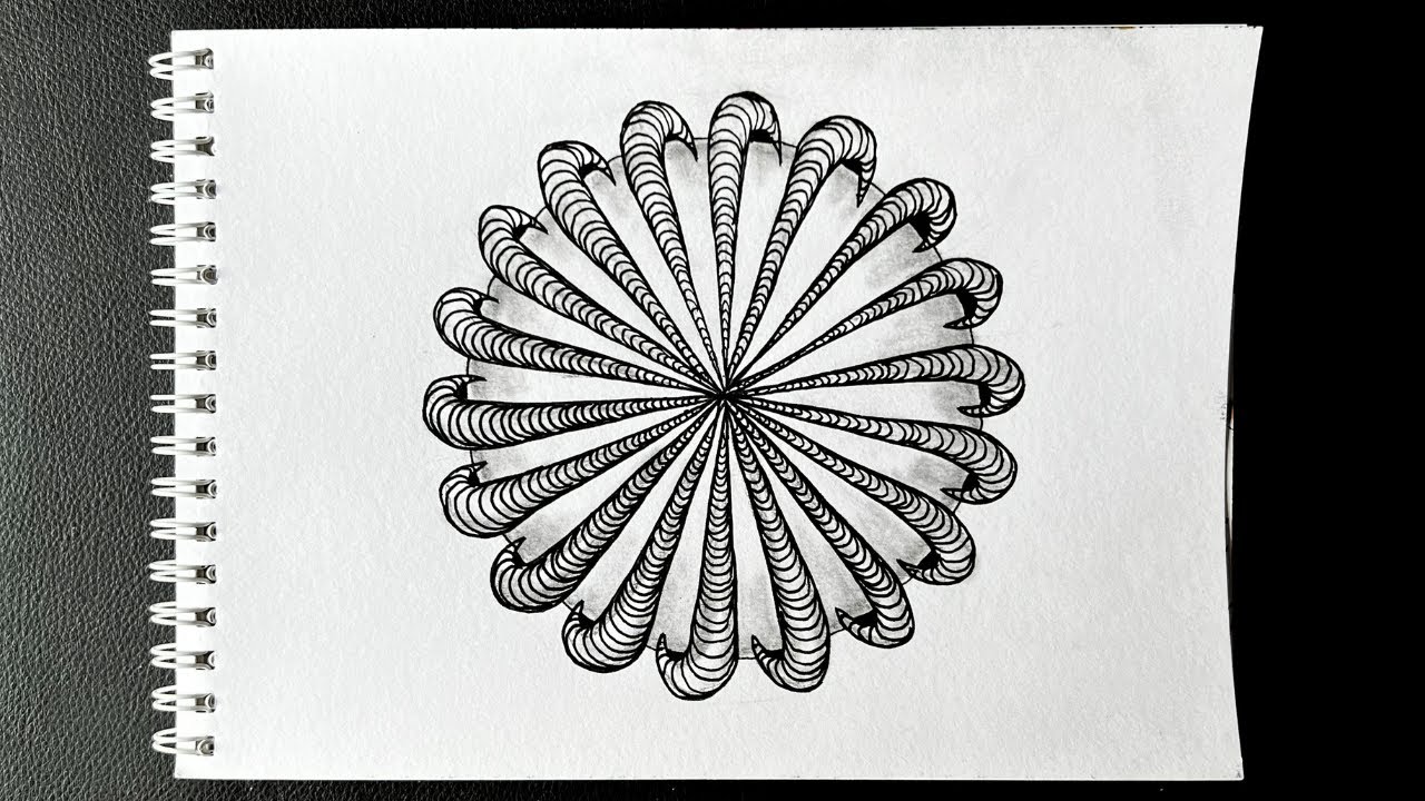 3D Zentangle Pattern | Zentangle art Tutorial | Geometric Zentangles | Circular Zentangle ...