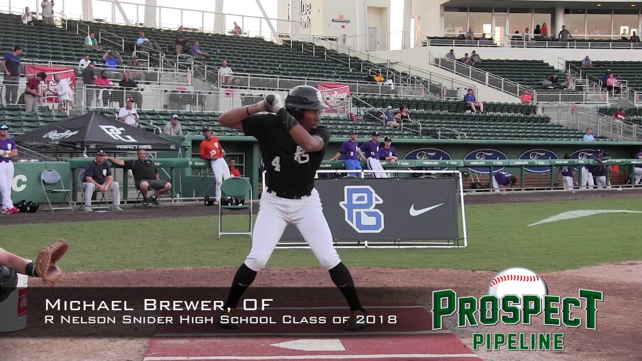 Michael Brewer prospect video, OF, R Nelson Snider High School Class of ...
