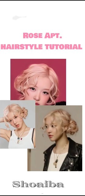 Rose Apt. Hairstyle tutorial 🎀🧷 | #song #kpop #blackpink #rose #blink # ...