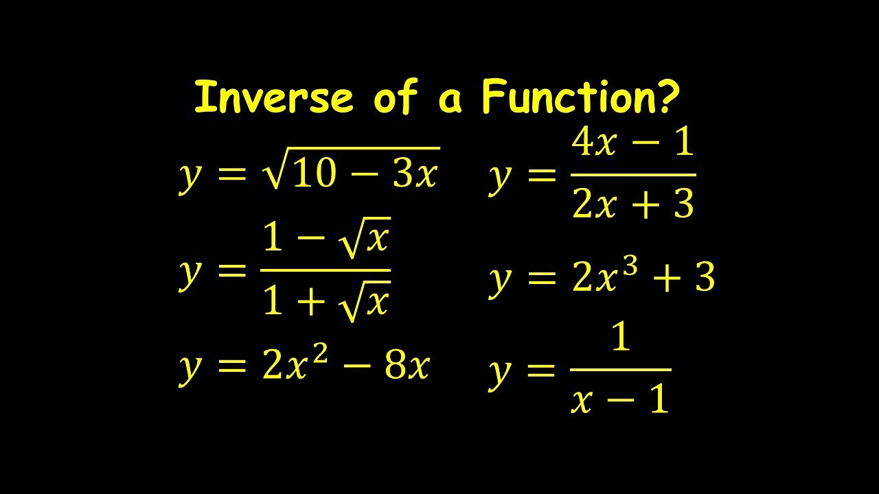How To Find The Inverse Of A Function Sqrt 10 3x 4x 1 2x 3 1