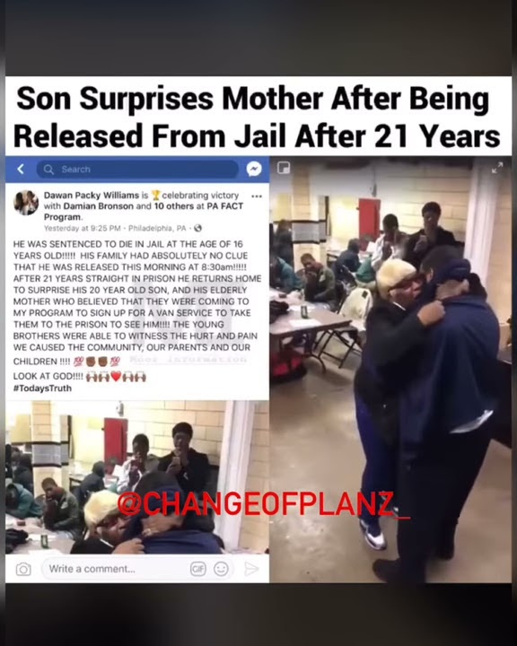 Son Surprises Mom After Being Released From Jail After 21 Years Youtube