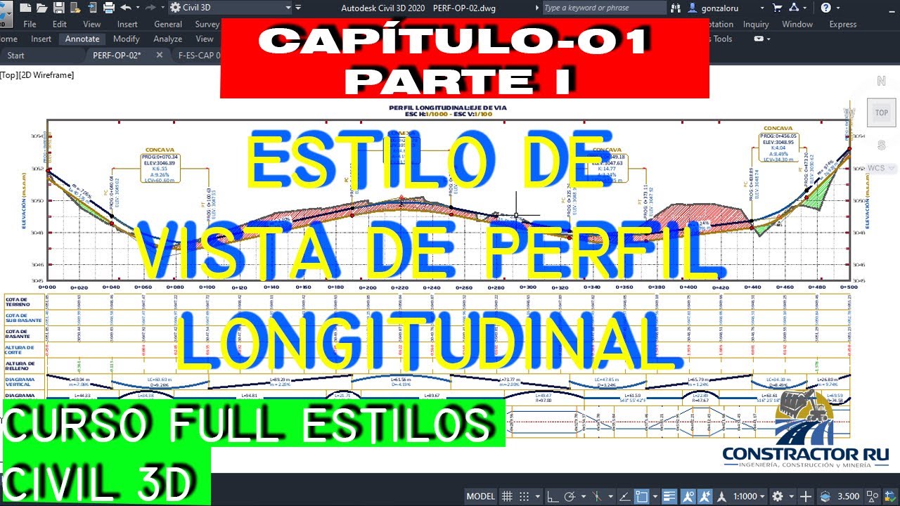 CURSO FULL ESTILOS EN CIVIL 3D - #CAPÍTULO 01-PARTE I -PERFIL ...