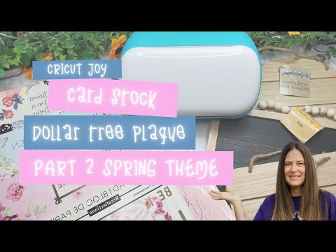 High-end DOLLAR TREE plaques using a cricut joy and Michael's paper ...