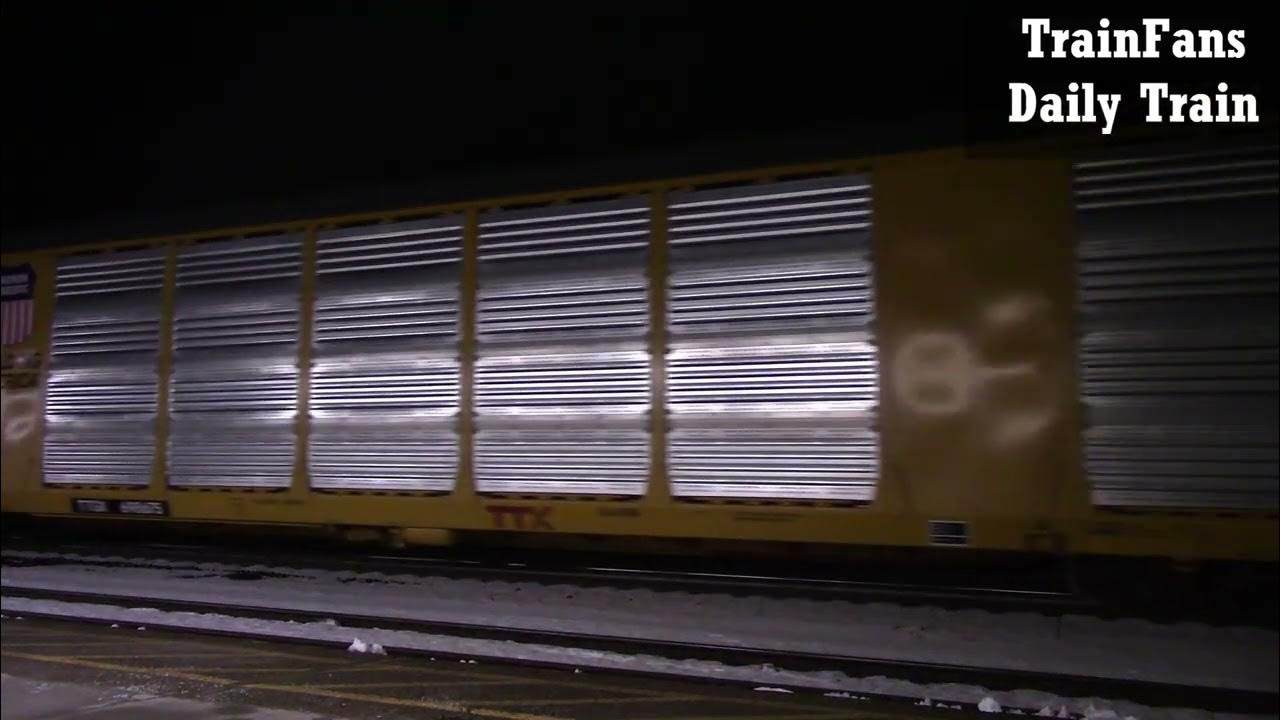 Autoracks Train CN E271 CN 2342 Locomotive Sarnia Ontario - YouTube