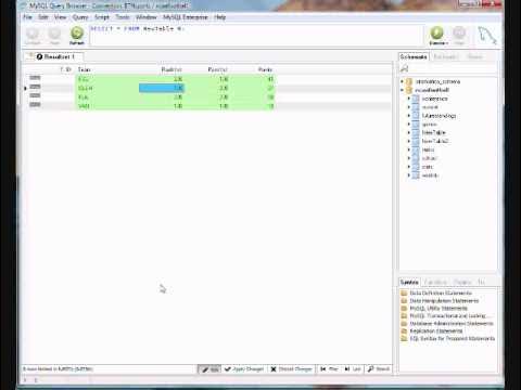 Using MySQL Query Browser - YouTube