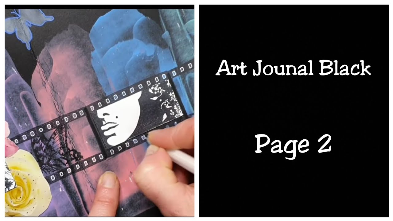 Art Journal Black: Tuto Art journal: Page 2 - YouTube