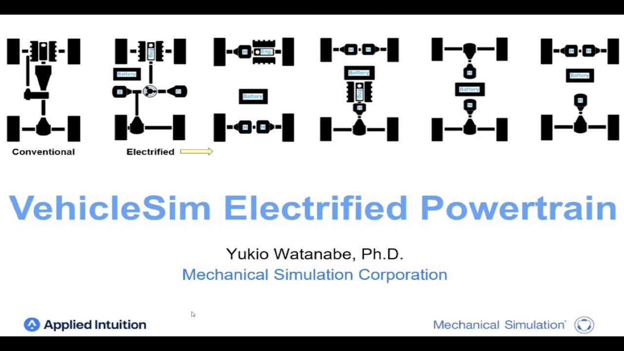 VehicleSim Electrified Powertrain - YouTube