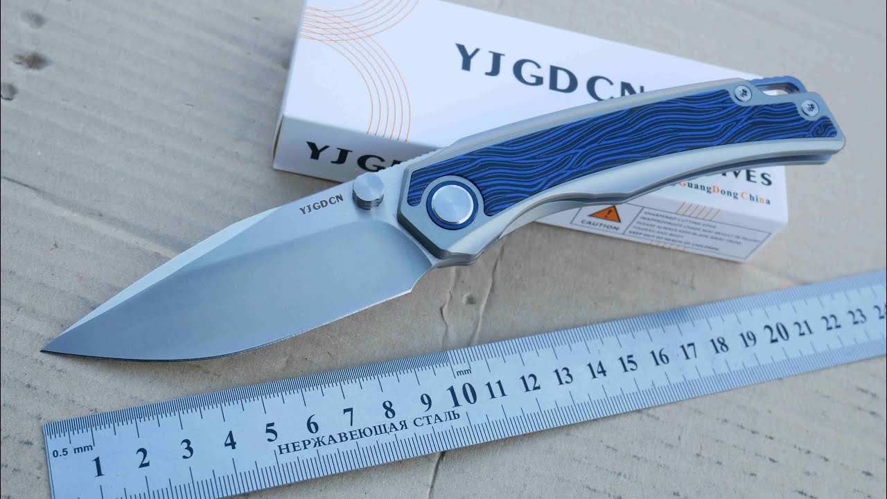 YJGDCN CN015 Titanium+G10 Toucan, 10Cr15MoV VG10 - YouTube