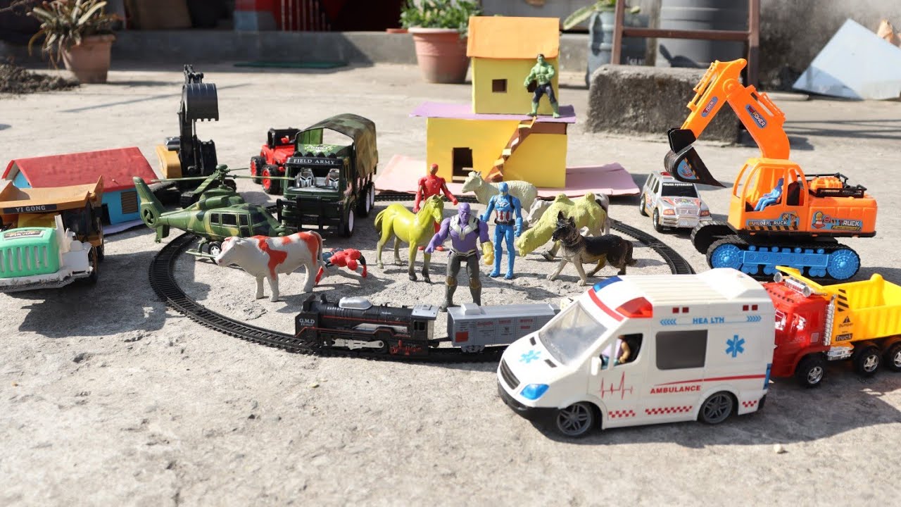 JCB 8d 2024 | tractor | monster car | helicopter | ambulance | police ...