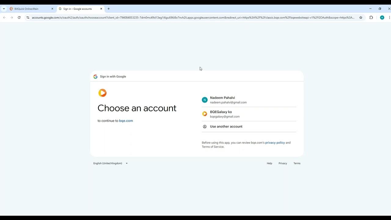BQO Gmail Authentication Process - YouTube