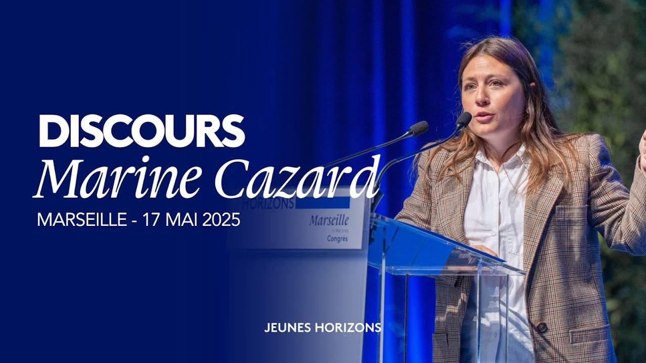 Discours de Marine Cazard, Présidente des Jeunes Horizons, à Marseille ...