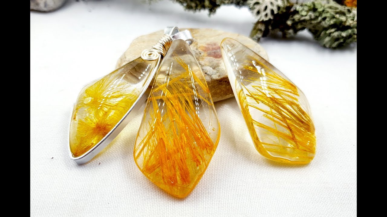 My result! Gemstone Imitation. Faux Rutilated Quartz from UV Resin ...