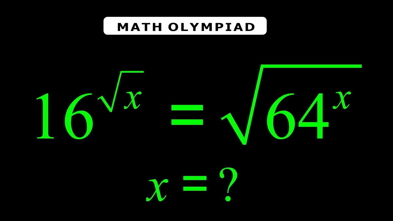 Math Olympiad Question | A Nice Math Olympiad Exponential Equation ...